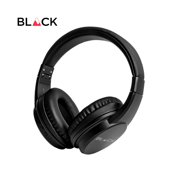 BLACK BassHead Wireless Bluetooth Headphone with mic, Upto 30H Playtim