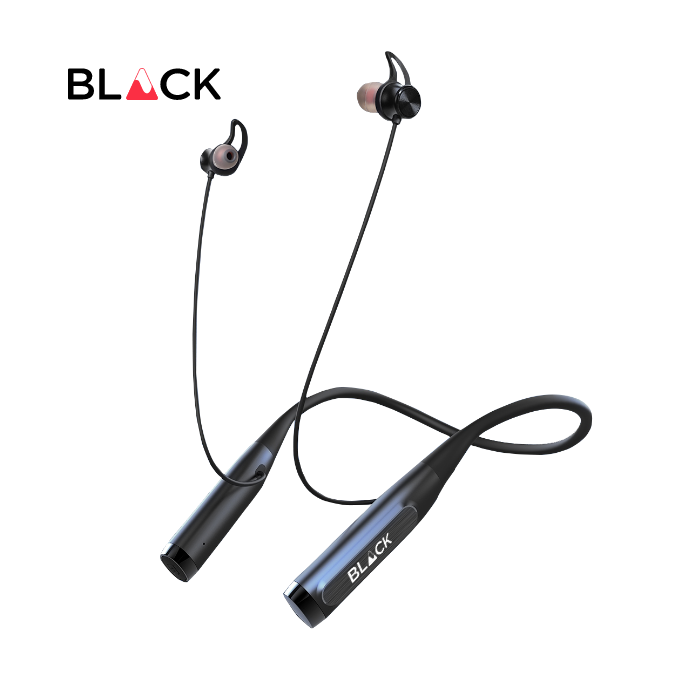 BLACK BassBand 2 Wireless Bluetooth Neckband with Mic, Upto 120H Playt